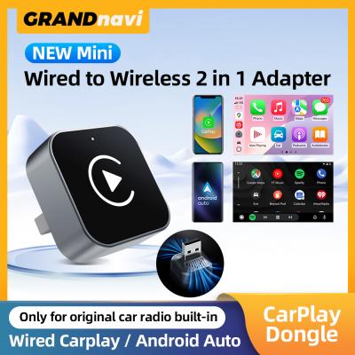 China New Arrival Smart 2IN1 Wireless Carplay&Android Auto USB Adapter for Call/Music/Navigation Own Factory Support Customized OTA for sale