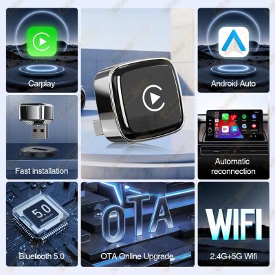 China Grandnavi Mini Wireless Carplay Android Auto Dongle Supports Original Steering Wheel Control Voice Control Google Maps for sale