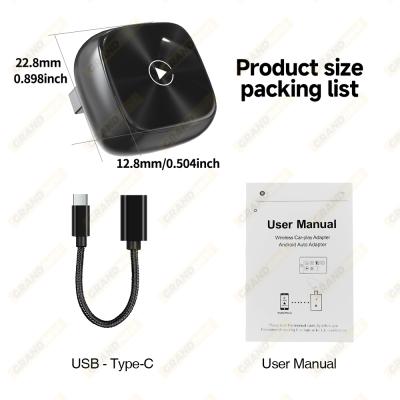 China Grandnavi Wireless CarPlay Android Auto Adapter Adapter Upgrade Wired to Wireless BT Play Music Plug and Play CarPlay for sale
