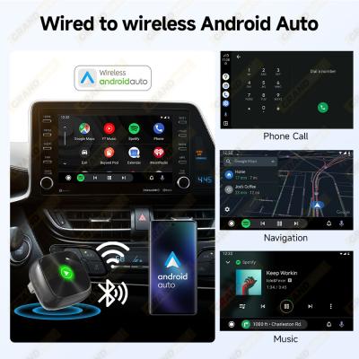 China Grandnavi Wireless CarPlay Android Auto Adapter Adapter Upgrade Wired to Wireless BT Play Music Plug and Play CarPlay for sale