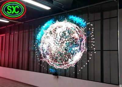 China SMD2121 Doorzichtig LED-scherm volkleurig advertentievensterbord Te koop