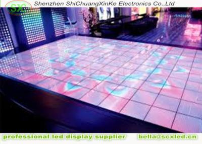China Wasserdichte RGB LED Tanzfläche mit Helligkeit Epistar Chip Leuchtlichtwirkung und anpassbare Etiketten zu verkaufen