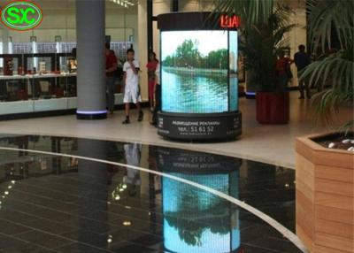 Diodo emissor de luz de anúncio redondo interno macio ScreensCylindrical da cor P4 completa para eventos vivos