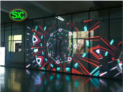 China High brightness 1r1g1b transparent led panel screen with 15.63mm pixel pitch for sale