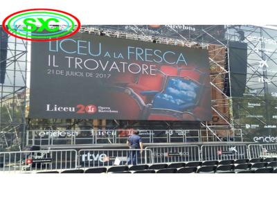 중국 높은 광도 옥외 풀 컬러 발광 다이오드 표시 P8 LED 단위 크기 256*128 mm 판매용