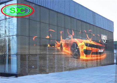 China Pantalla LED transparente de la malla P7.82-15.628 de SMD3535 7500cd/m2 con precio competitivo en venta