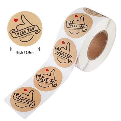 China Hot Sale Waterproof Custom Colorful Label Paper PVC Self-Adhesive Stickers Waterproof Thermal Paper Thank You Stickers for sale