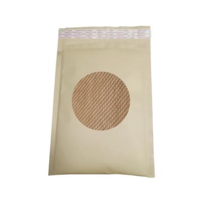 China Custom small brown black kraft cushion padded jewelry corrugated packaging letter honeycomb paper mailers bag paper envelope for sale