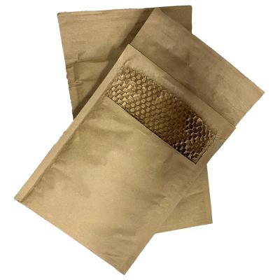 China Factory Direct Custom Honeycomb Kraft Paper Mailer Bags Biodegradable Shipping Honeycomb Padded Mailer for Document Mailing for sale