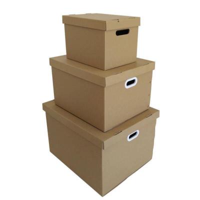 China Manufacturer Direct Custom Branding Logo Shipping Corrugated Cardboard Carton Boxes with Handle for Packing for sale