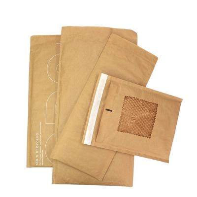 China Customised Kraft Paper Honeycomb Envelope Mailing Bags Environmentally Friendly Material Cushioning Paper Bags for sale