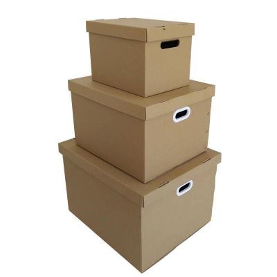China Wholesale Customized 3 Ply Strong Brown Moving Cartons Corrugated Paper Packaging Shipping Boxes Best Price for sale
