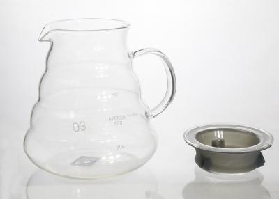Cina chiare caffettiere di vetro antiche standard 27oz con la maniglia per il caffè americano della mano in vendita
