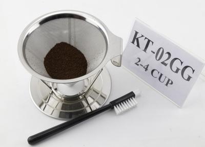China Het dubbele Laagroestvrije staal giet over Koffiefilter 2/4 Koppen Capaciteits Te koop
