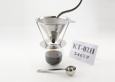 China De kegel brouwt Vastgestelde Paperless van de Koffiezetapparaatgift met Lepel, 125mm Hoogste Dia Te koop