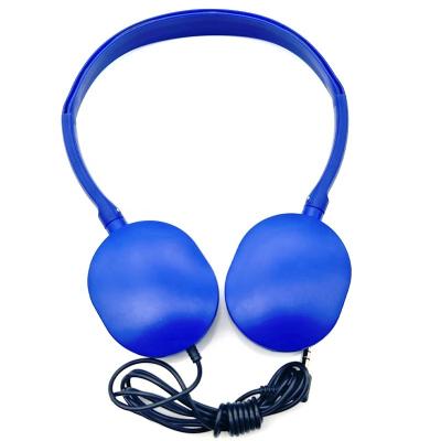 China 30mm Speaker Customize Logo Airline Headband Headphones Noise Cancelling Disposable Earbuds Over-head Wired Headphone for sale