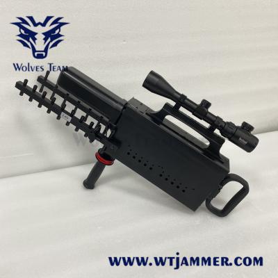 China 45w Anti UAV Drone Handheld GPS Jammer Gun Shape Built In Battery for sale