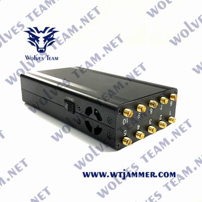 Cina Emittente di disturbo tenuta in mano fino a 20M For Cell Phone del segnale di GSM di 10 bande in vendita