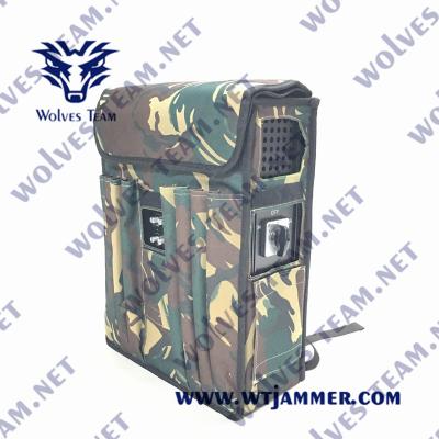 Cina 80W-160W Backpack Signal Jammer Per GSM 3G 4G 5G GPS WIFI UHF VHF Capacità di interferenza del segnale in vendita