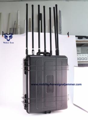 Cina Il portatile personalizza l'emittente di disturbo di frequenza ultraelevata di VHF di GSM CDMA 3G 4G 5G WiFi di alto potere di frequenza in vendita