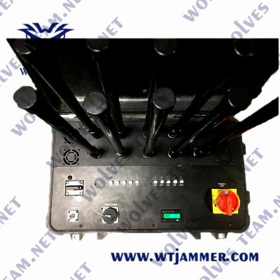 Κίνα 6 ζώνες 2500 μέτρα Blocker σημάτων κηφήνων 600W προς πώληση
