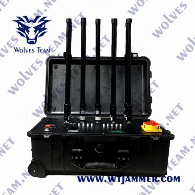 Κίνα 6 ζώνες 2500 μέτρα Blocker σημάτων κηφήνων 600W προς πώληση