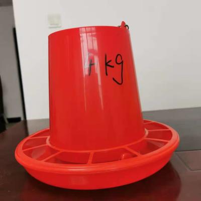 Cina alimentatore del pollo del pollame 4kg e bevitore di plastica Chick Feeding Bucket in vendita