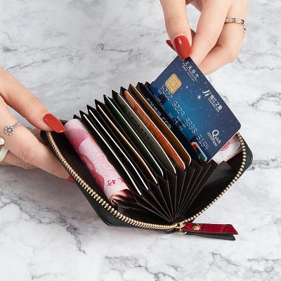 Custom Logo Avaliable Solid Color Credit Card Bag Women Small Change Purse for