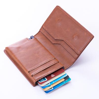 중국 여러 스타일 RFID 차단 신용 카드 소지자 지갑 미친 PU 가죽 비지니스 카드 소지자 판매용