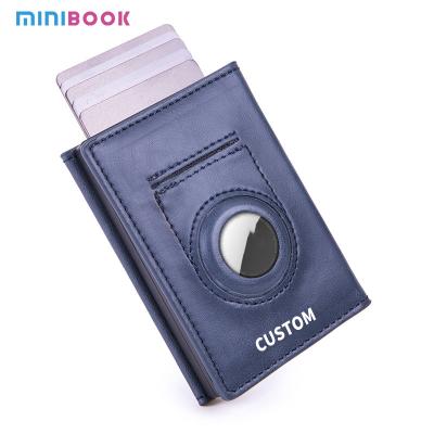 China PU Custom Rfid Blockierungsleder Metall Kreditkartenhalter Schutz Carbonfaser Brieftasche zu verkaufen