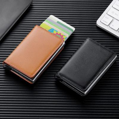 中国 自動ポップアップクレジットカードホルダーウォレット RFIDブロック機能とPU革 販売のため