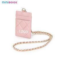 Quality High Qualtiy GENUINE LEATHER ID Card Holder Badge Strap for Women Dropship for sale