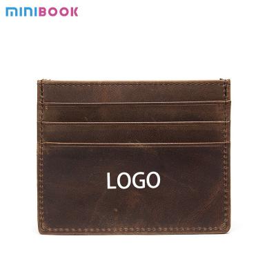 Cina Vantaggioso Modelli di miscela a basso MOQ Logo personalizzato Portante di carta in pelle sottile Portafoglio in pelle PU in vendita