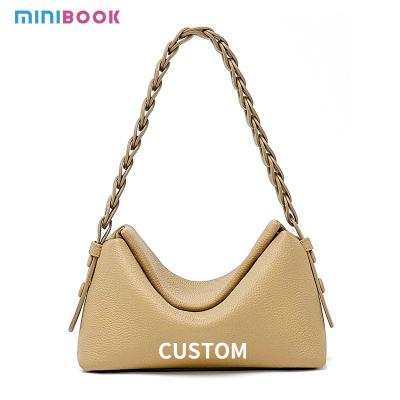 Cina Borsa da mano in pelle di mucca morbida in cuoio originale in stile semplice Borsa da spalla crossbody Borsa da ascella femminile in vendita