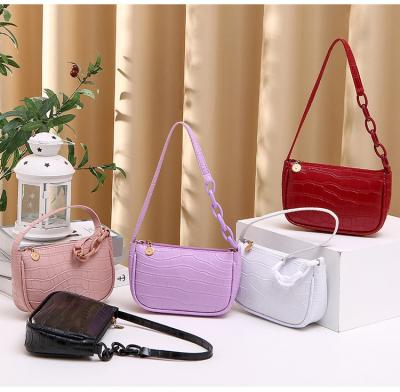 Cina 2024 Coreano Alligator sotto le ascelle Borsa Zipper PU Donna Borsa Spalla per tutte le stagioni in vendita