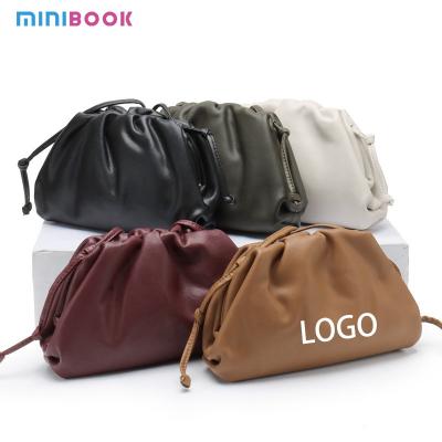Cina Disegno portatile Logo personalizzabile Borsa da donna cuoio originale Plissé in vendita
