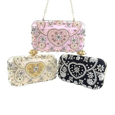 China Luxe 20*6*11.5cm rhinestone geborduurde diamanten koppeltas voor elegante avonden Te koop
