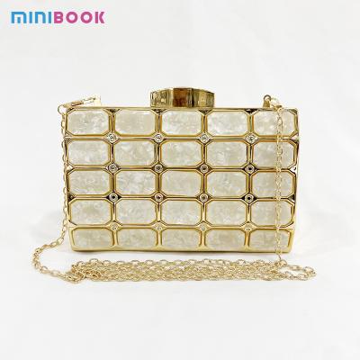 China Composit Bag Minibook Mode Vrouwen Avond Clutch Bag Lady Party Wedding Chain Bag Te koop