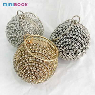 China Meisjes Huwelijksnacht Tas Ronde Bal Dames Schouder Crossbody Handtassen met metaal Te koop