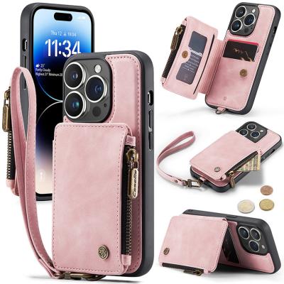 Cina Ricarica wireless Copertina per telefono cellulare in pelle a prova di urti per iPhone 14 Pro Max in vendita