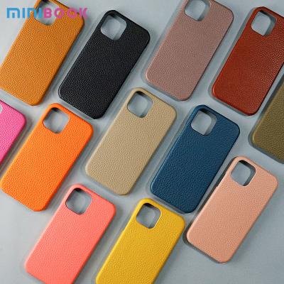 Cina Copertina per fotocamera di moda colorata in pelle originale per iPhone 14 13 Pro Max in vendita