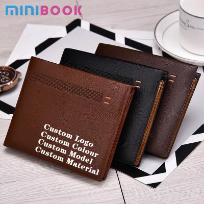 Cina Portafoglio in cuoio per uomo di design di lusso Slim Clamshell Carteras Billeteras in vendita