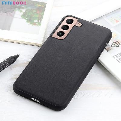 Cina Minibook Luxury Pu Metaler Phone Case Metalluxury Back Cover per Samsung S22 S22 Plus in vendita