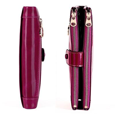 Daily Life Essential RFID Anti-Theft Brush Long Wallet with Mobile Phone Coin