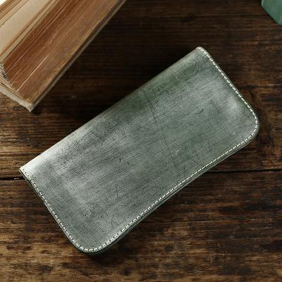 Simple and Stylish Retro Matt Wax Leather Wallet for Men in Japanese Style