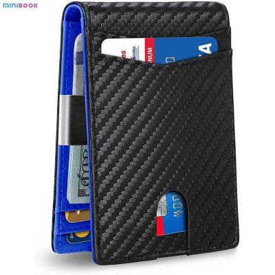 Cina Anti-RFID Protected Slim Metal Money Clip Portafoglio per uomo in pelle vera in vendita