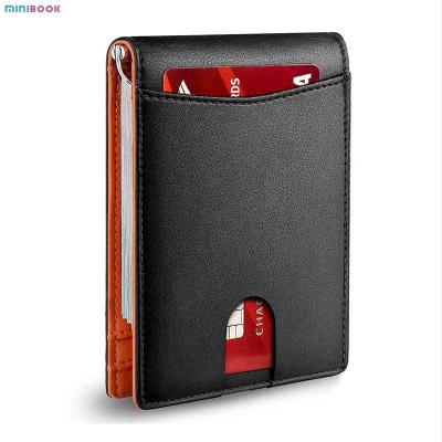 Cina MINIBOOK Advantage Tasca frontale RFID Bloccante Bifold Cartone di credito Portafogli per uomini in vendita