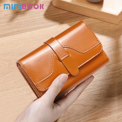 Cina Portafogli da donna Borsa da soldi da cuoio autentico Borsa da soldi da cuoio corta in vendita