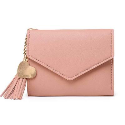 Women's Small Compact Bifold Genuine Leather Pocket Wallet with Id Card Case and
