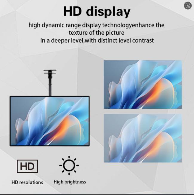 Interactive touchscreen menu board in use